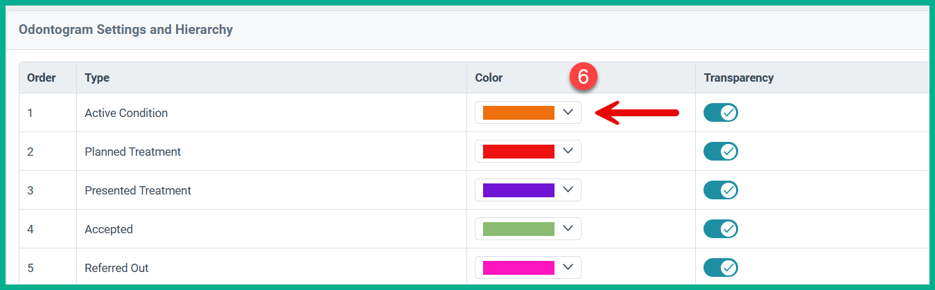 Set Up Tooth Chart Colors in Odontogram Settings – CareStack: User ...