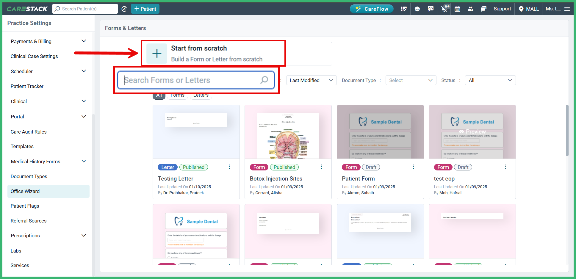 Create Patient Onboarding Forms – CareStack: User Resource Center