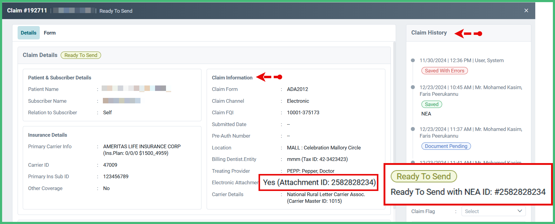 Adding NEA Attachments – CareStack: User Resource Center