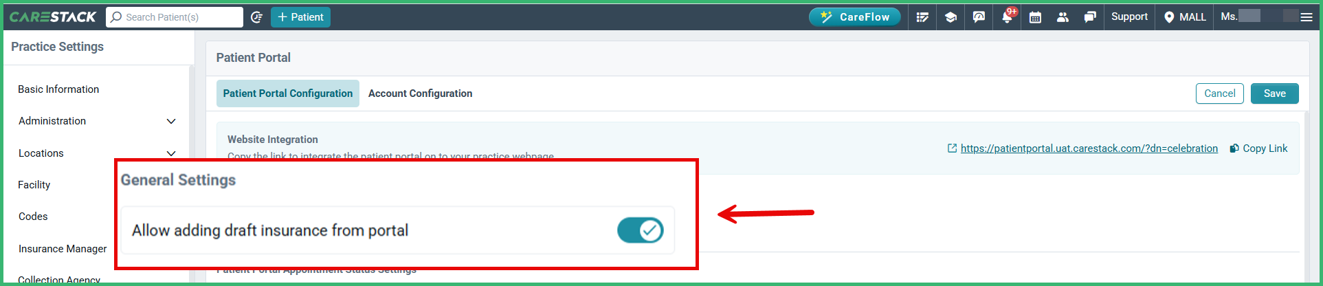 Overview of Patient Portal and Patient Connect Settings – CareStack ...