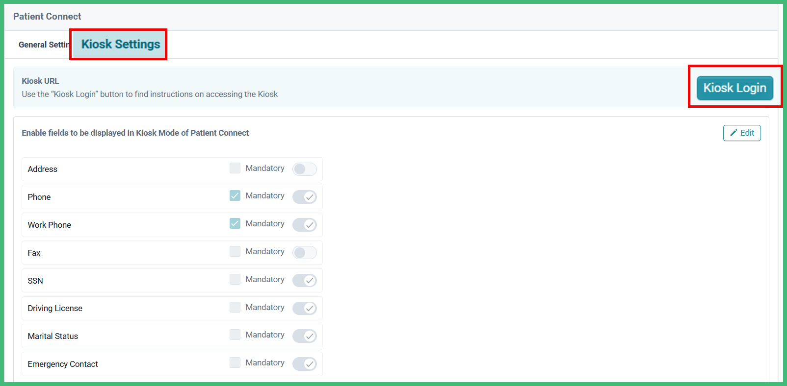 Set Up Kiosk Login using One Time Password (OTP) – CareStack: User ...
