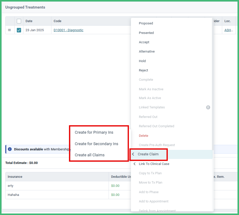 Create & Send Secondary Claims – CareStack: User Resource Center
