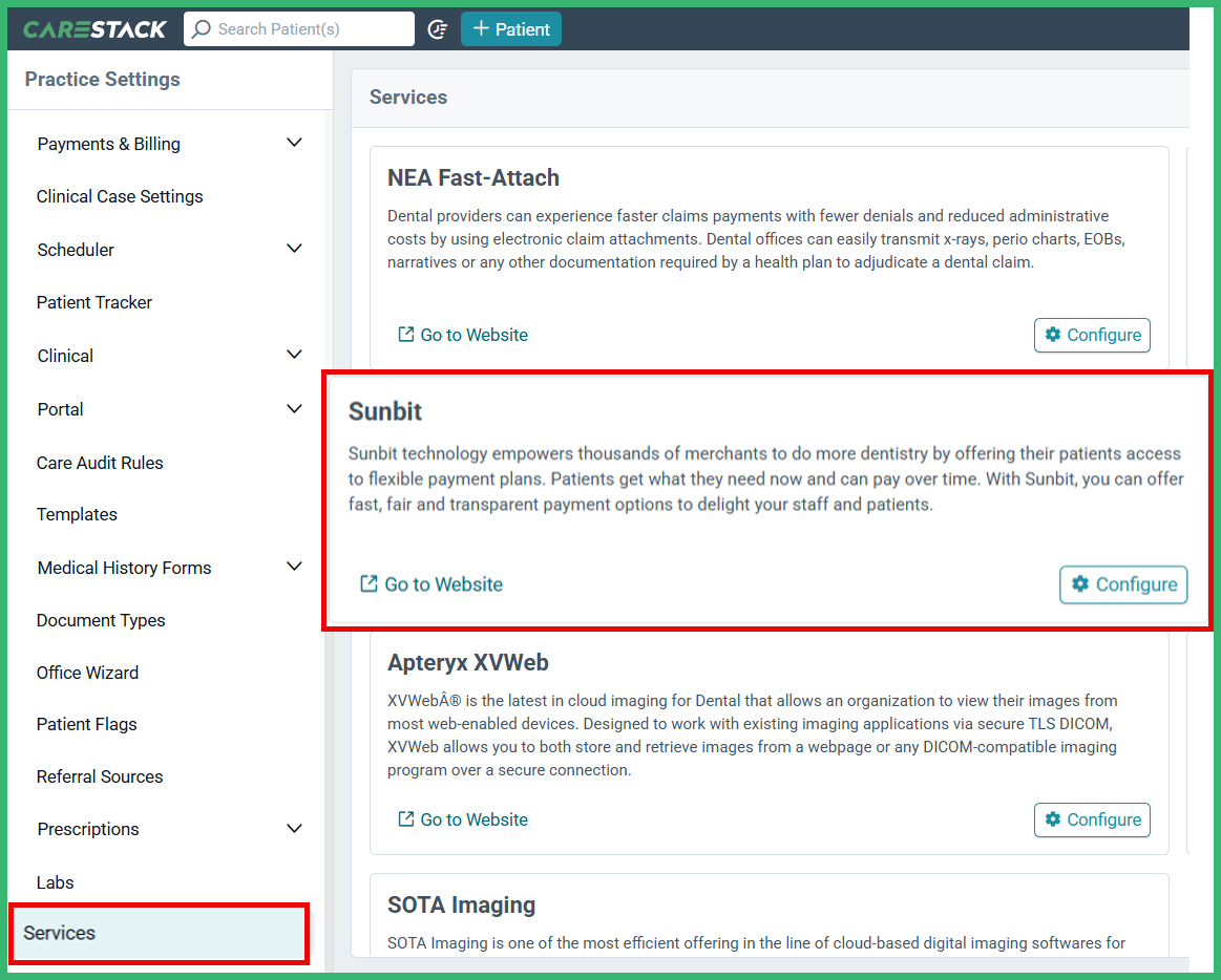 Overview of Sunbit Registration & Onboarding – CareStack: User Resource Center