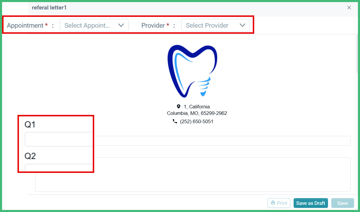 Add a Form to a Patient – CareStack: User Resource Center