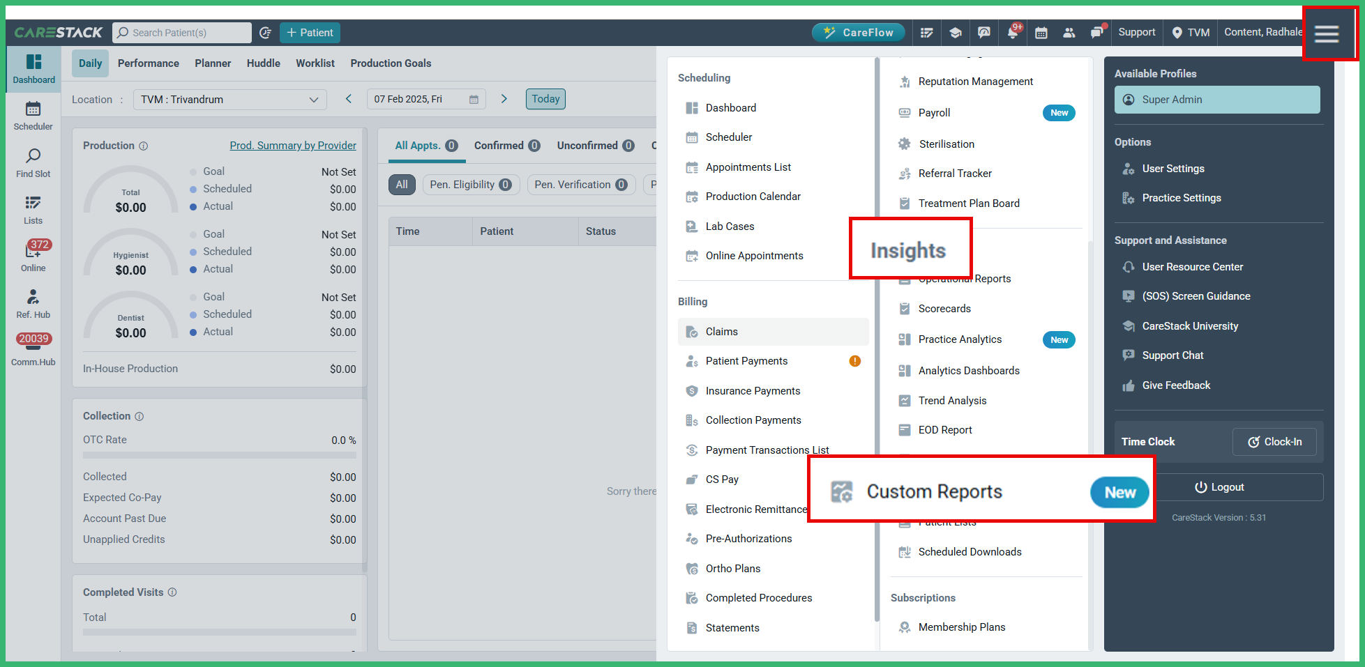 Creating a Custom Report in CareStack – CareStack: User Resource Center