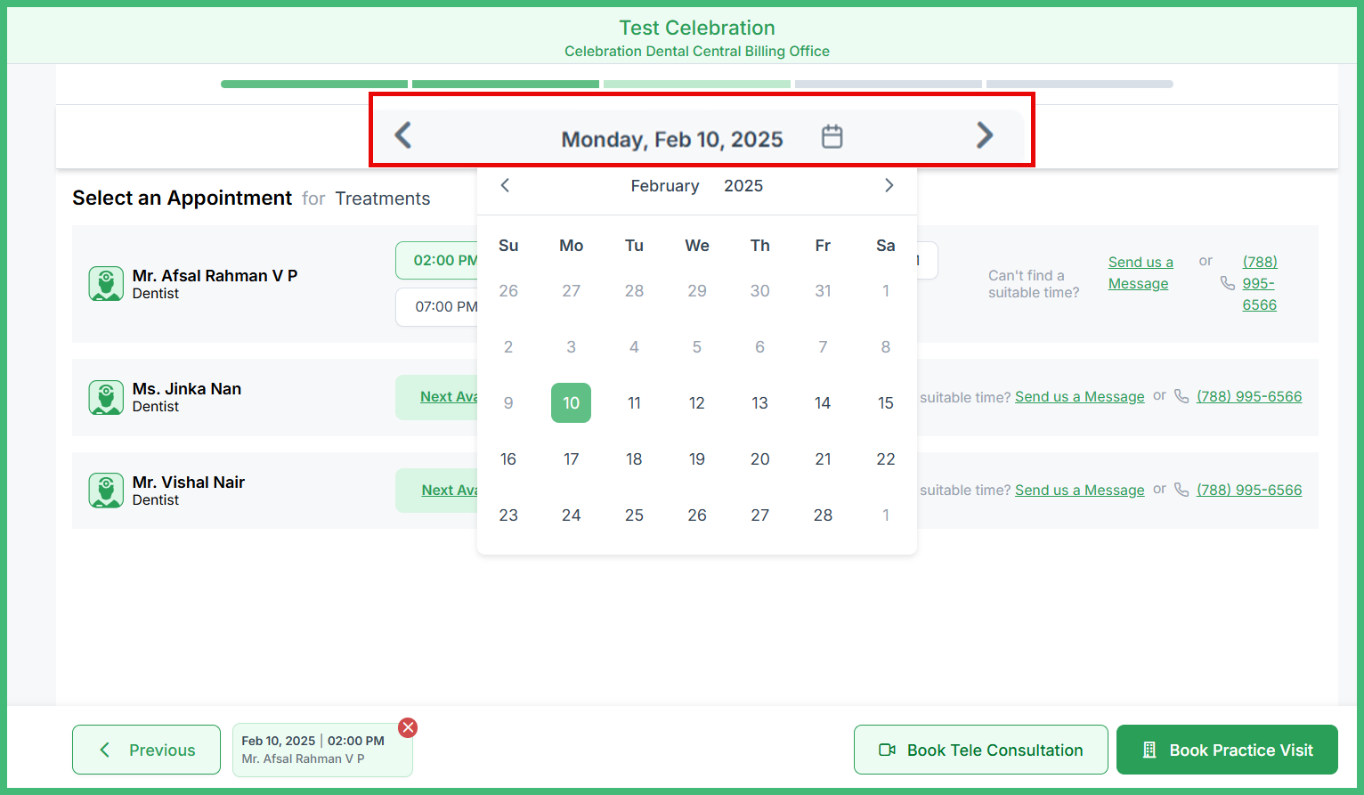 Book an Appointment on the Online Appointment Portal – CareStack: User ...