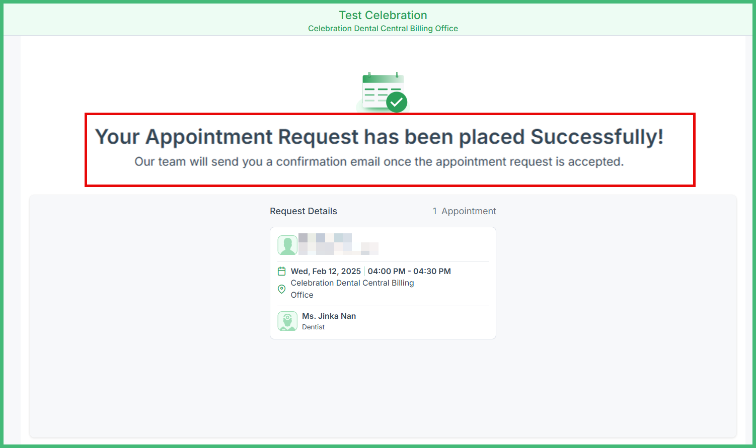 Book an Appointment on the Online Appointment Portal – CareStack: User Resource Center