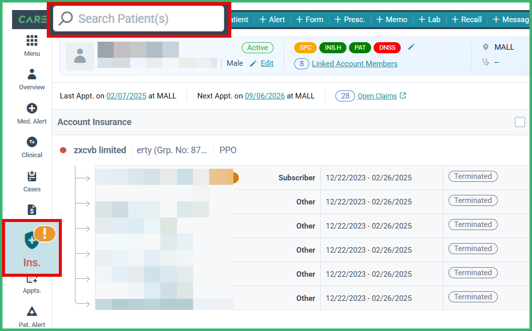Assign Hierarchy for Insurance Plans – CareStack: User Resource Center