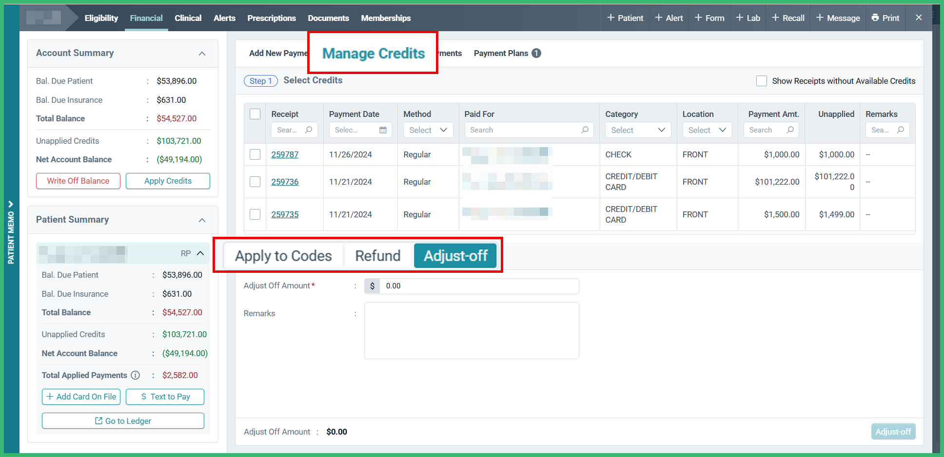 Overview of Unapplied Credit Management – CareStack: User Resource Center