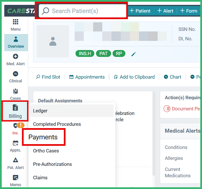 Manage Overpayments : Create or Delete Transfer Receipts – CareStack ...