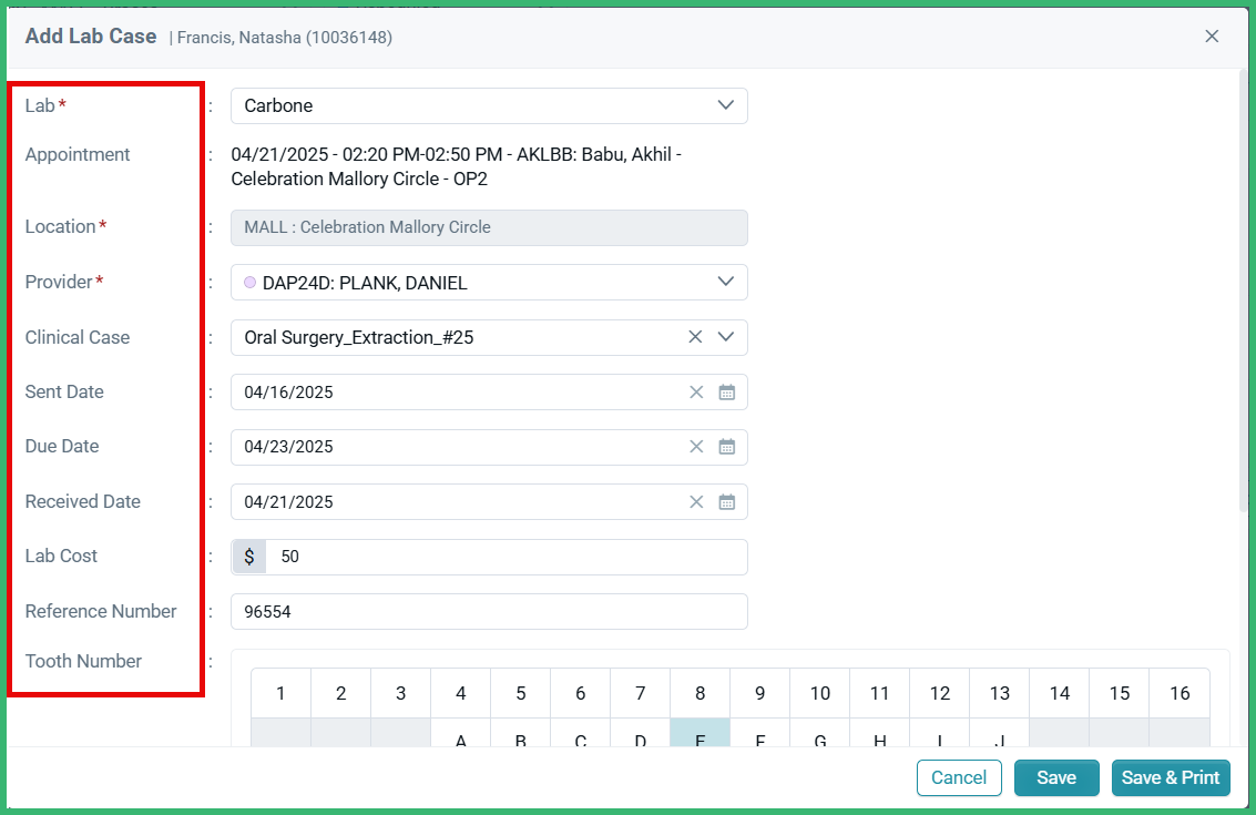 Add & Manage Lab Cases – CareStack: User Resource Center