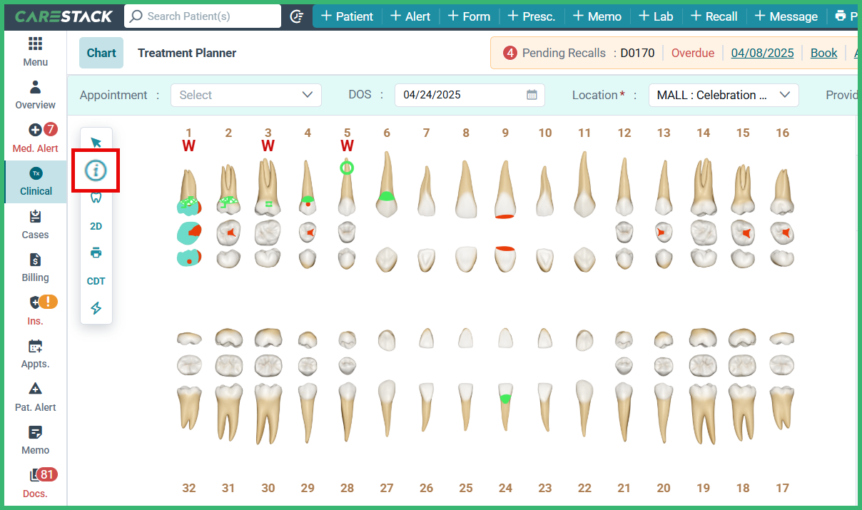 Manage Materials for Clinical Chart – CareStack: User Resource Center