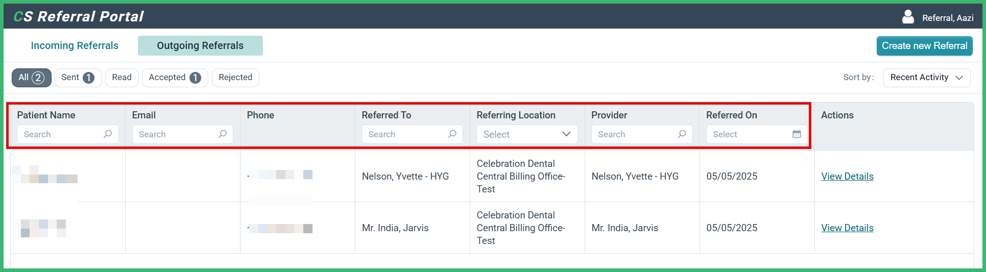 Manage Referral Portal – CareStack: User Resource Center