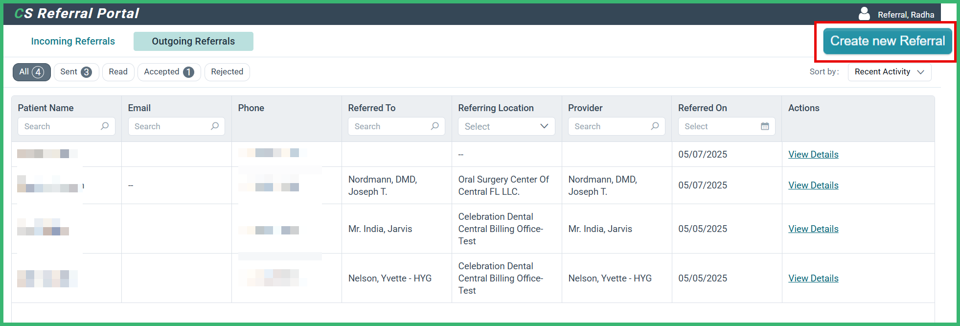 Manage Referral Portal – CareStack: User Resource Center