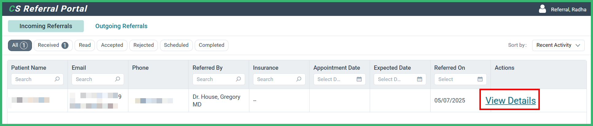 Manage Referral Portal – CareStack: User Resource Center