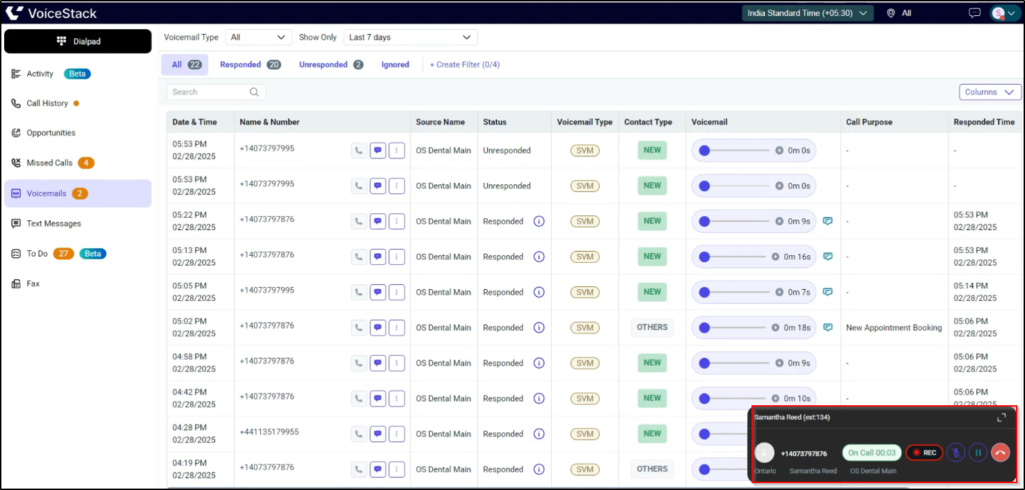 VoiceStack Agent App: Call Retrieval From Queue – CareStack: User Resource Center