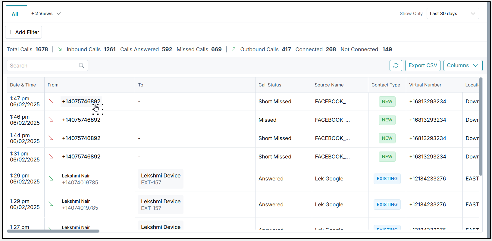 VoiceStack Admin App: Call Logs – CareStack: User Resource Center