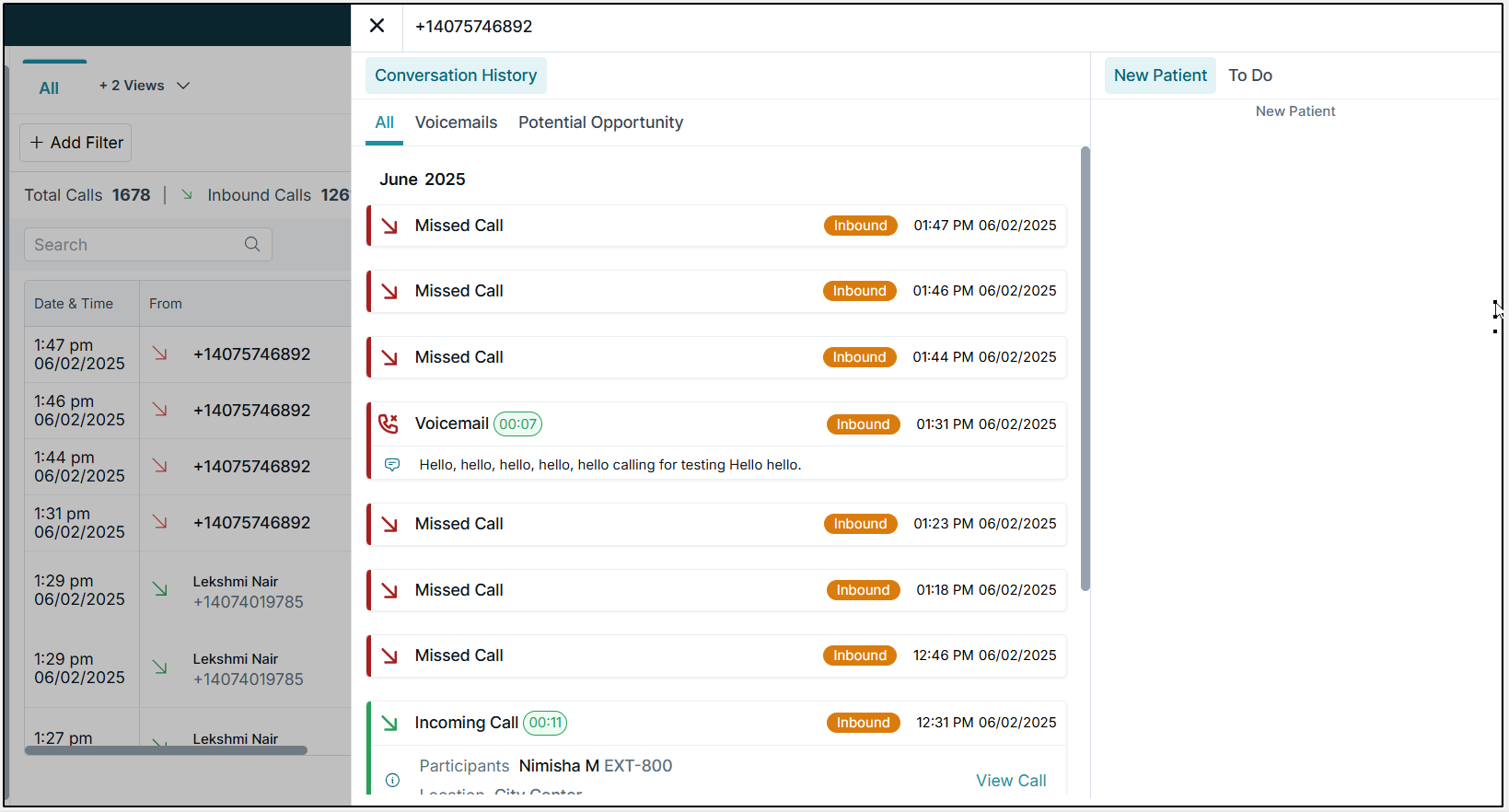 VoiceStack Admin App: Call Logs – CareStack: User Resource Center