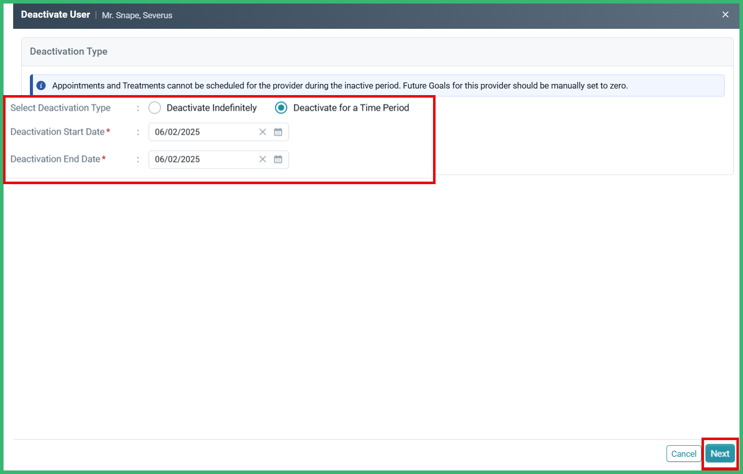 Deactivate a User or Provider – CareStack: User Resource Center