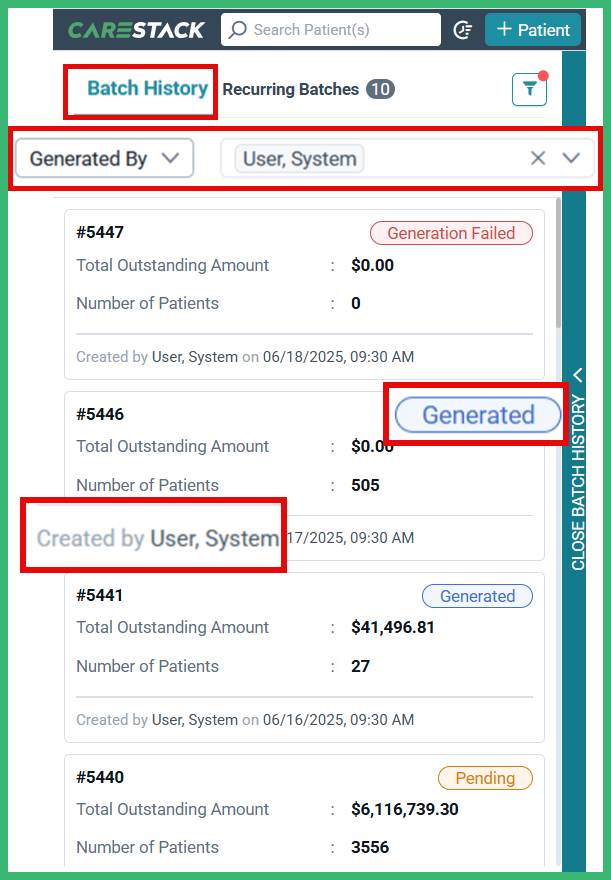 Generate and Manage Batch Statements – CareStack: User Resource Center