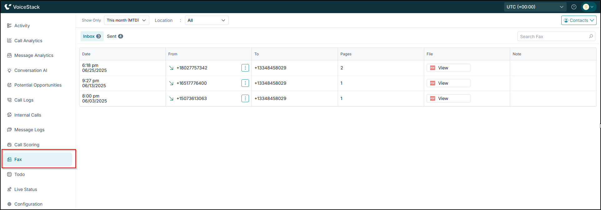 VoiceStack Admin App: FAX – CareStack: User Resource Center