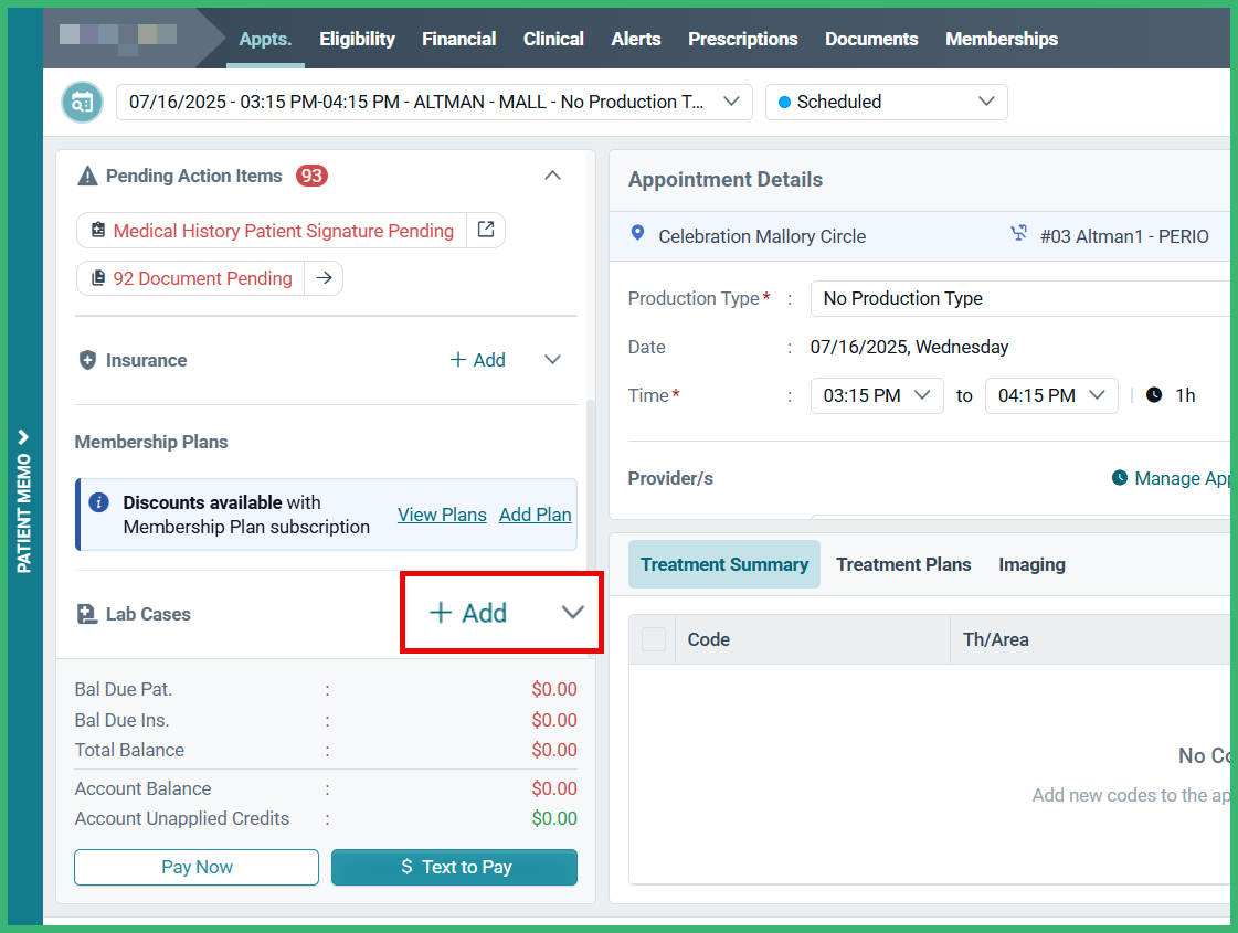 Add & Manage Lab Cases – CareStack: User Resource Center