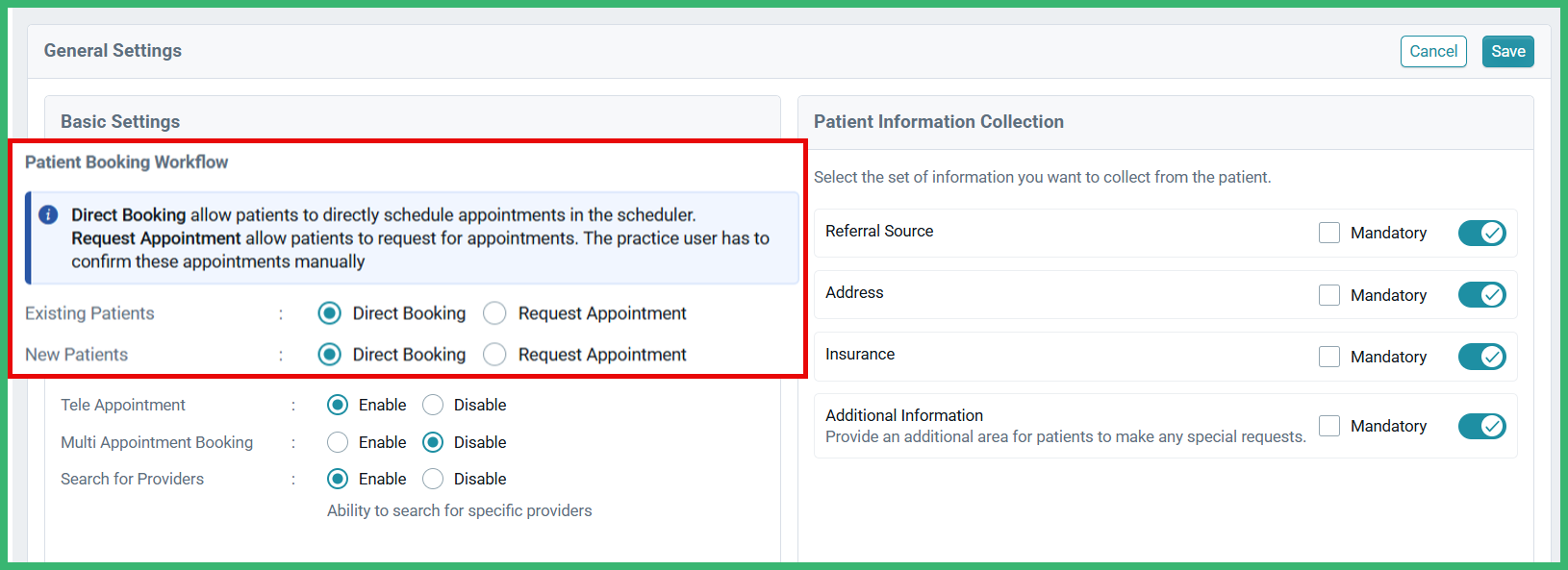 Manage Online Appointment Portal – CareStack: User Resource Center