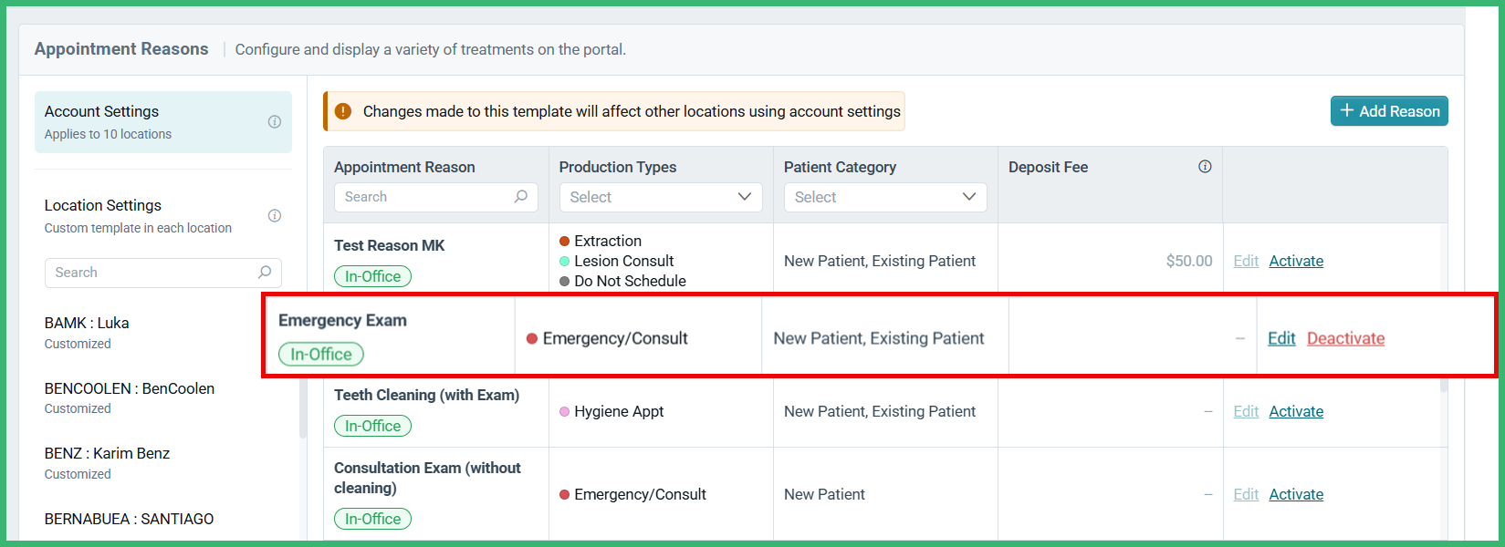 Manage Online Appointment Portal – CareStack: User Resource Center