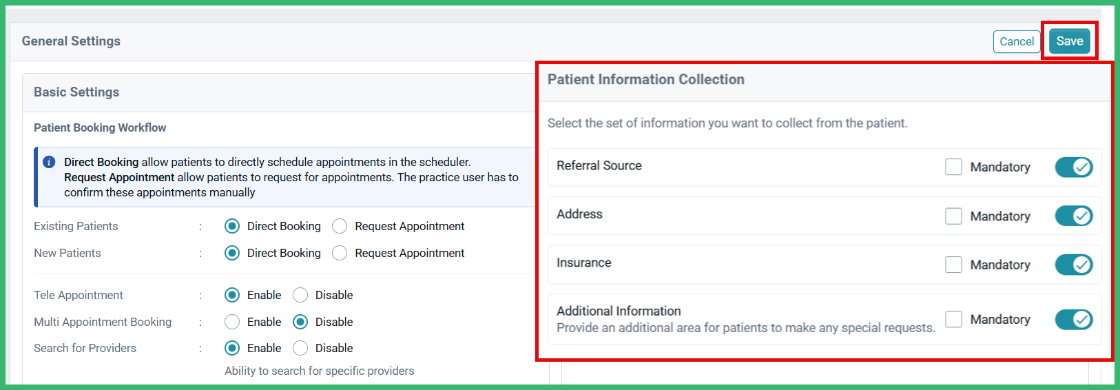 Manage Online Appointment Portal – CareStack: User Resource Center