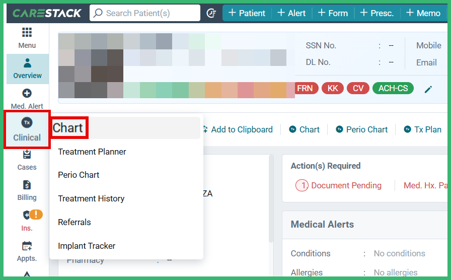 Configure and Add Custom Conditions – CareStack: User Resource Center