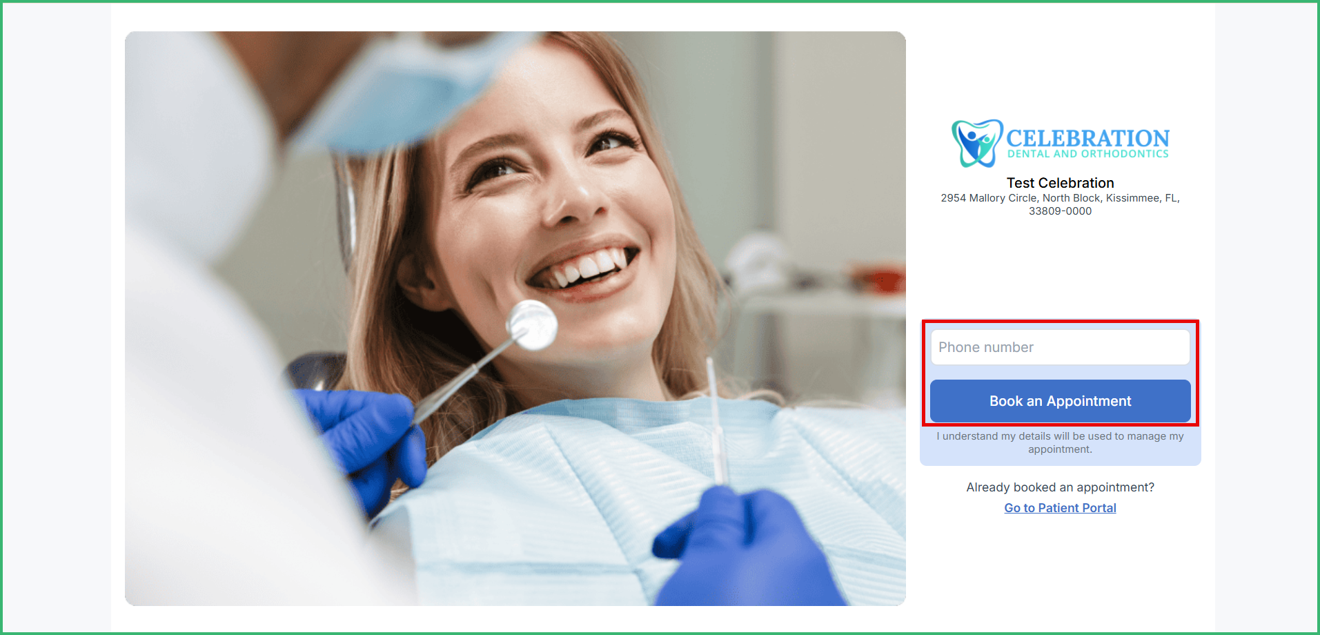 Book an Appointment on the Online Appointment Portal – CareStack: User Resource Center