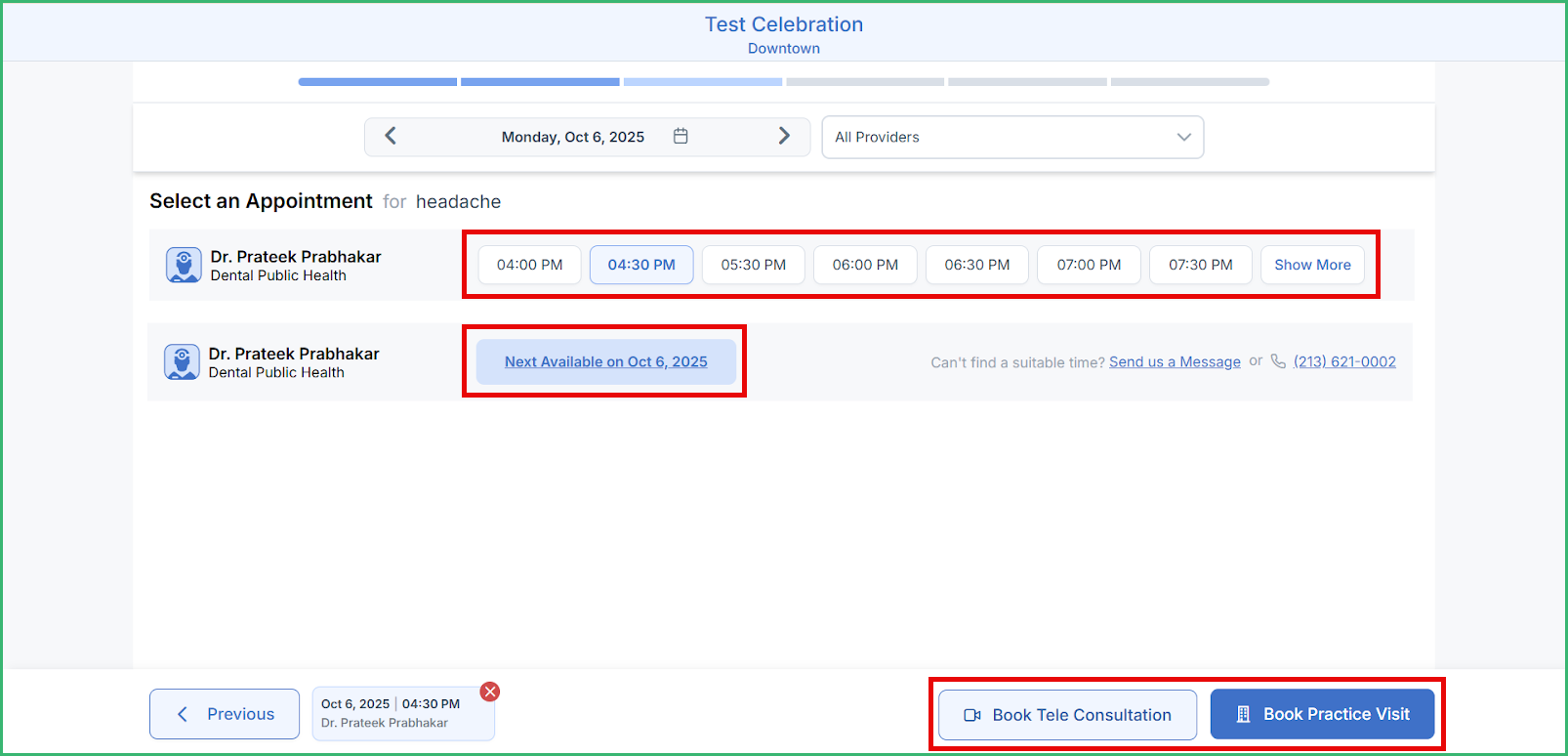 Book an Appointment on the Online Appointment Portal – CareStack: User ...