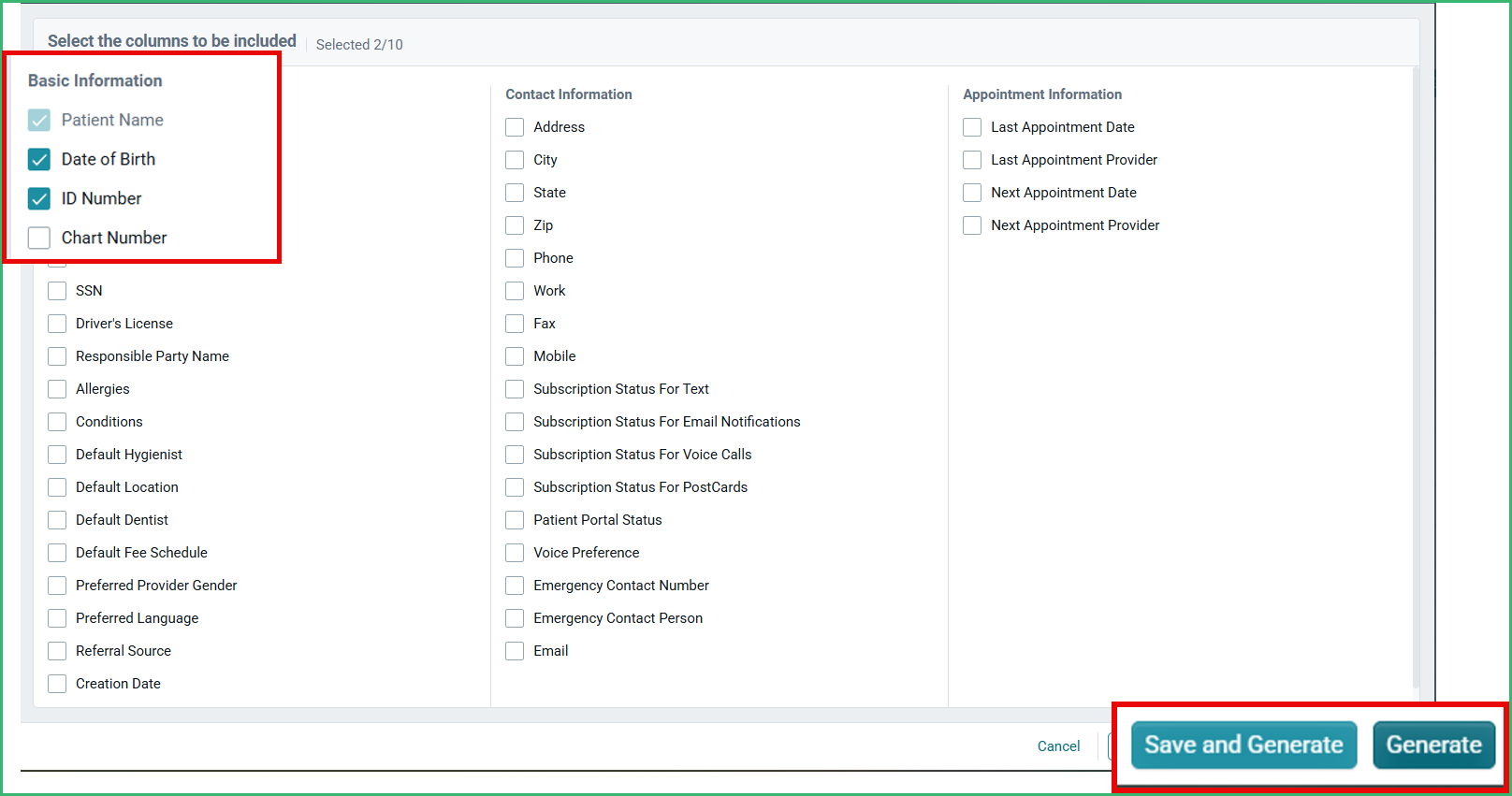 Generate a Patient List – CareStack: User Resource Center