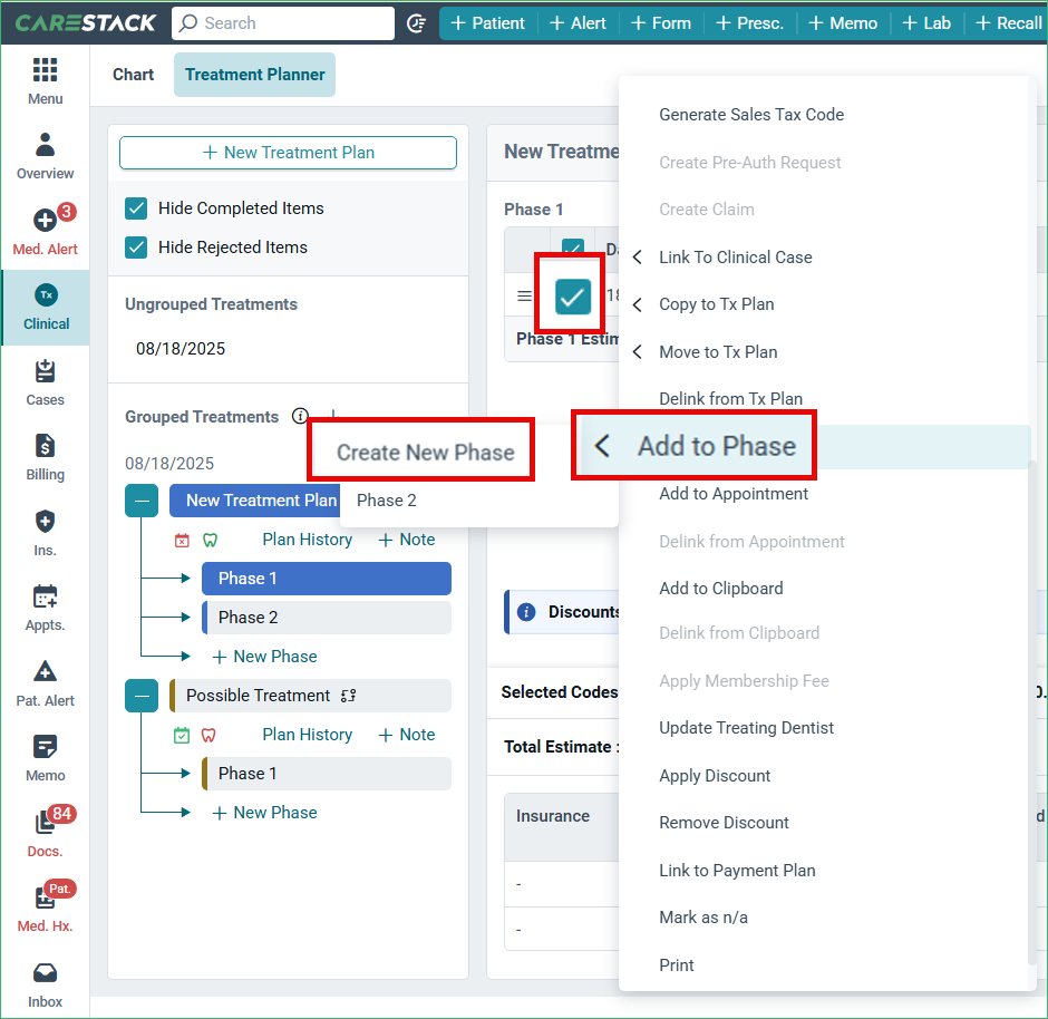 Create a Treatment Plan & Add Treatments – CareStack: User Resource Center