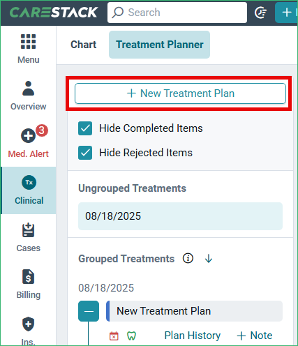 Create a Treatment Plan & Add Treatments – CareStack: User Resource Center
