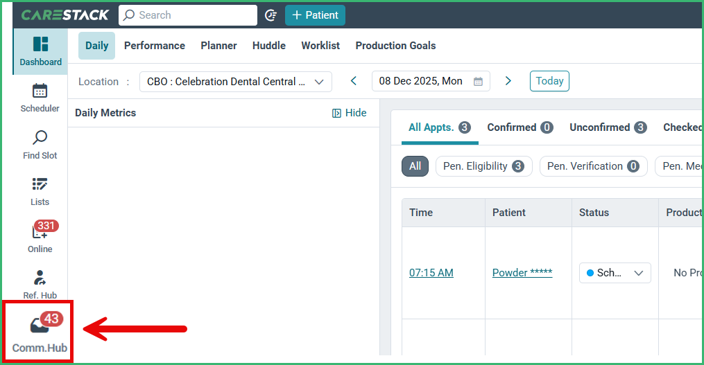 Manage Patient Correspondence via Communication Hub – CareStack: User ...