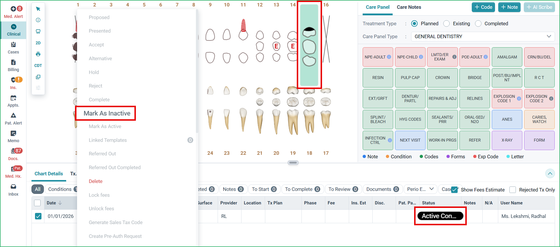 A Guide to the Odontogram – CareStack: User Resource Center