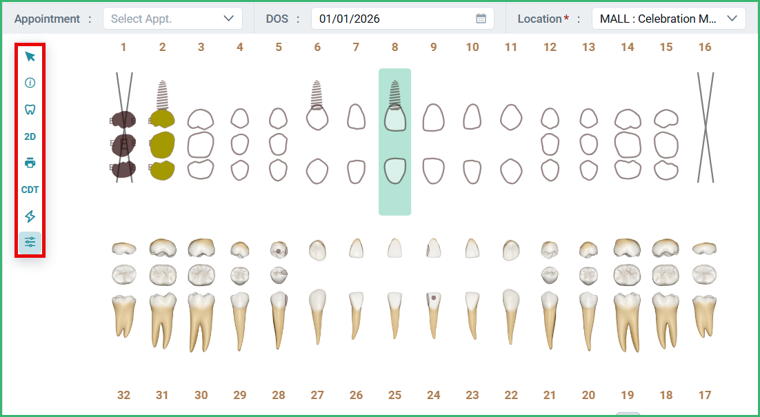 A Guide to the Odontogram – CareStack: User Resource Center