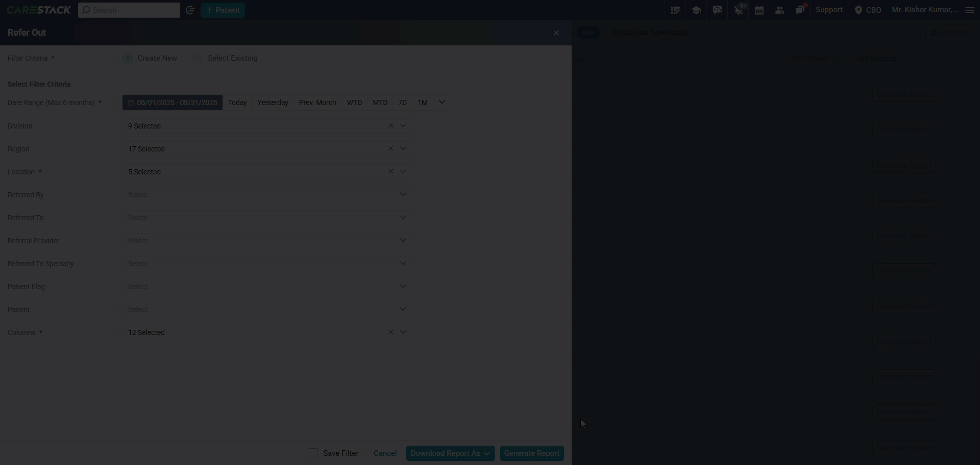 Generate Refer Out Report – CareStack: User Resource Center